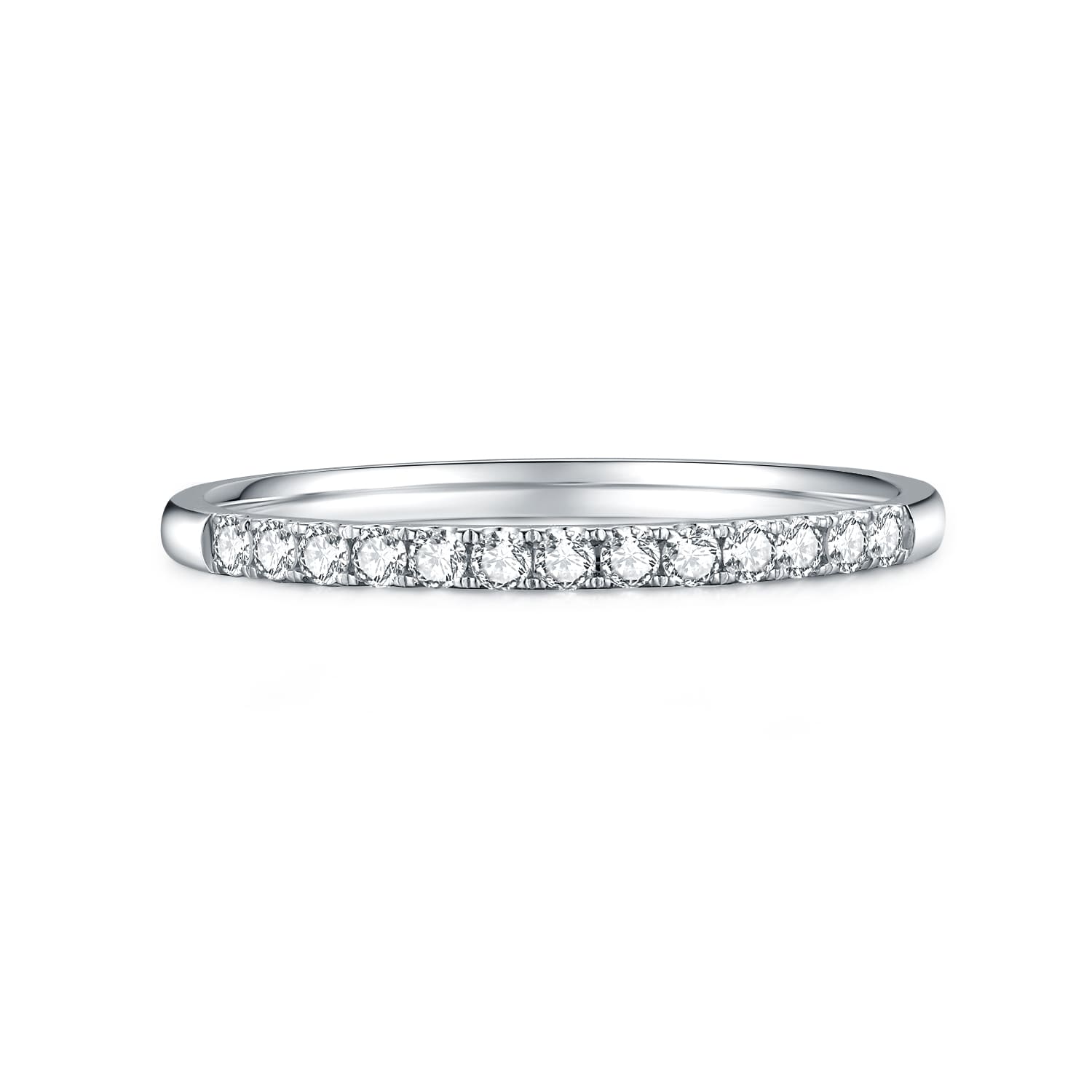 Micro Pavé Half Eternity Diamond Band (0.26 Carat) – Luminary Gem