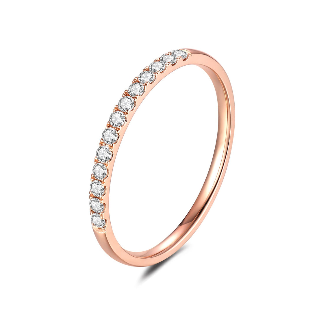Micro Pavé Half Eternity Diamond Band (0.26 Carat) – Luminary Gem