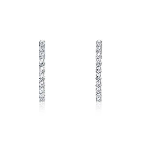 Lab Grown Diamond Hoop Earrings | IGI Certified | Luminary Gem