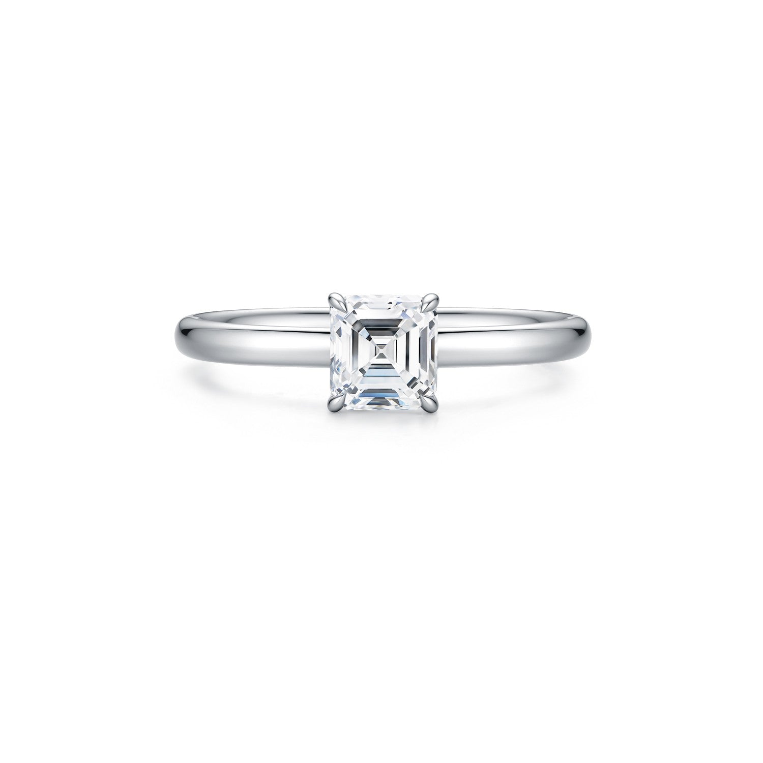 Classic Asscher cut solitaire engagement ring – Luminary Gem